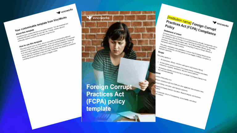 Foreign Corrupt Practices Act (FCPA) policy template - VinciWorks