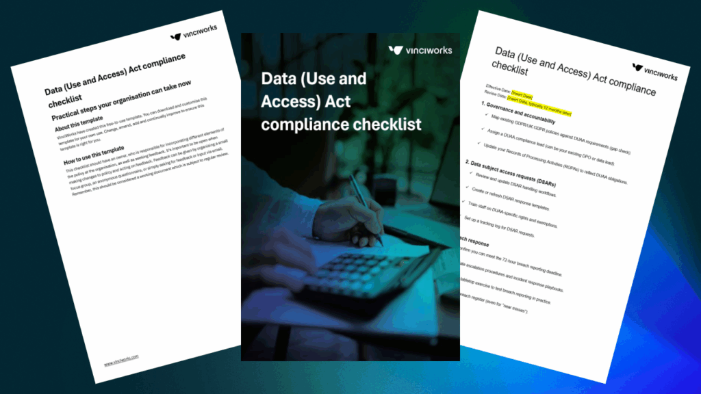 Data (Use and Access) Act compliance checklist - VinciWorks